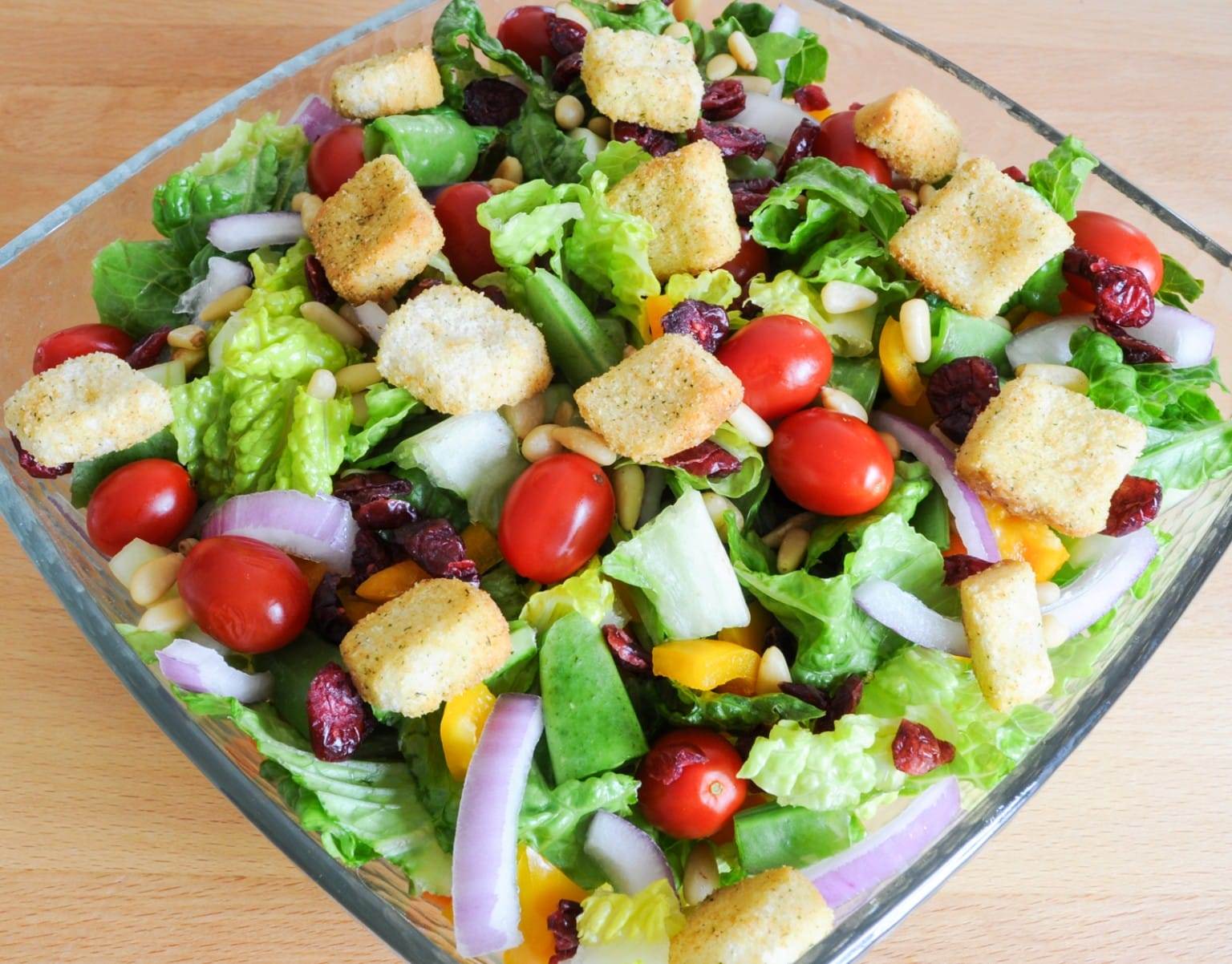 Vegetable Loaded Salad with Creamy Dill Dressing | For the Love of Cooking
