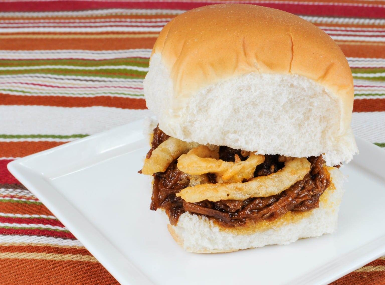 Barbecued Beef Sliders | For the Love of Cooking