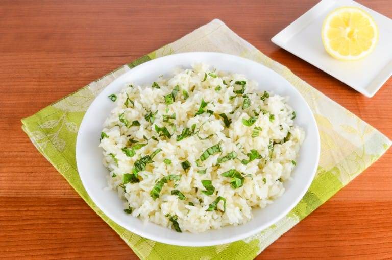 Lemon Basil Rice | For the Love of Cooking