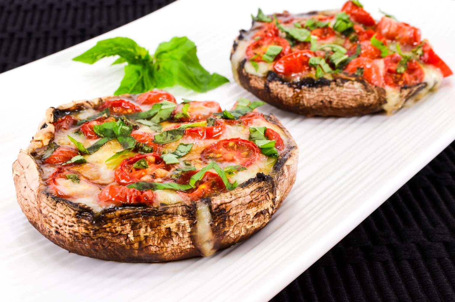 Caprese Stuffed Roasted Portobellos | For the Love of Cooking