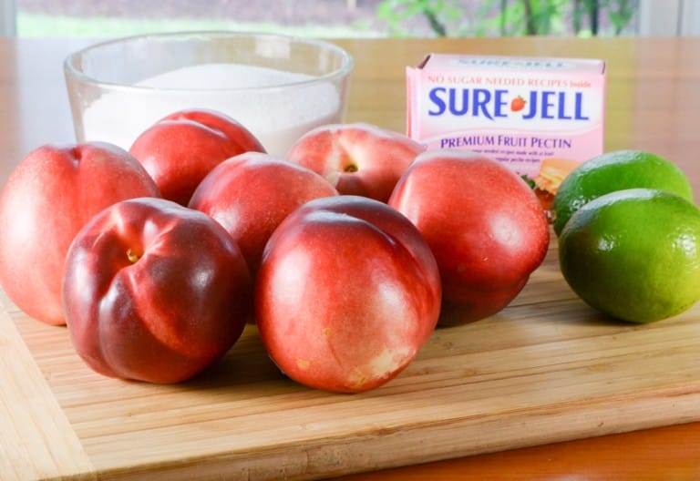 Nectarine Lime Freezer Jam | For the Love of Cooking