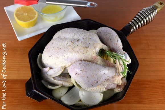 Garlic Butter Basted Roasted Chicken with Rosemary and Lemon | For the ...