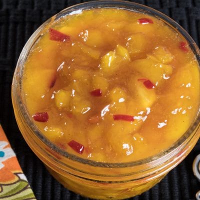 Skillet Peach Pepper Jam | For the Love of Cooking