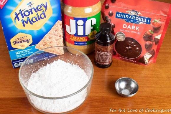 Peanut Butter Chocolate Graham Sandwiches | For the Love of Cooking