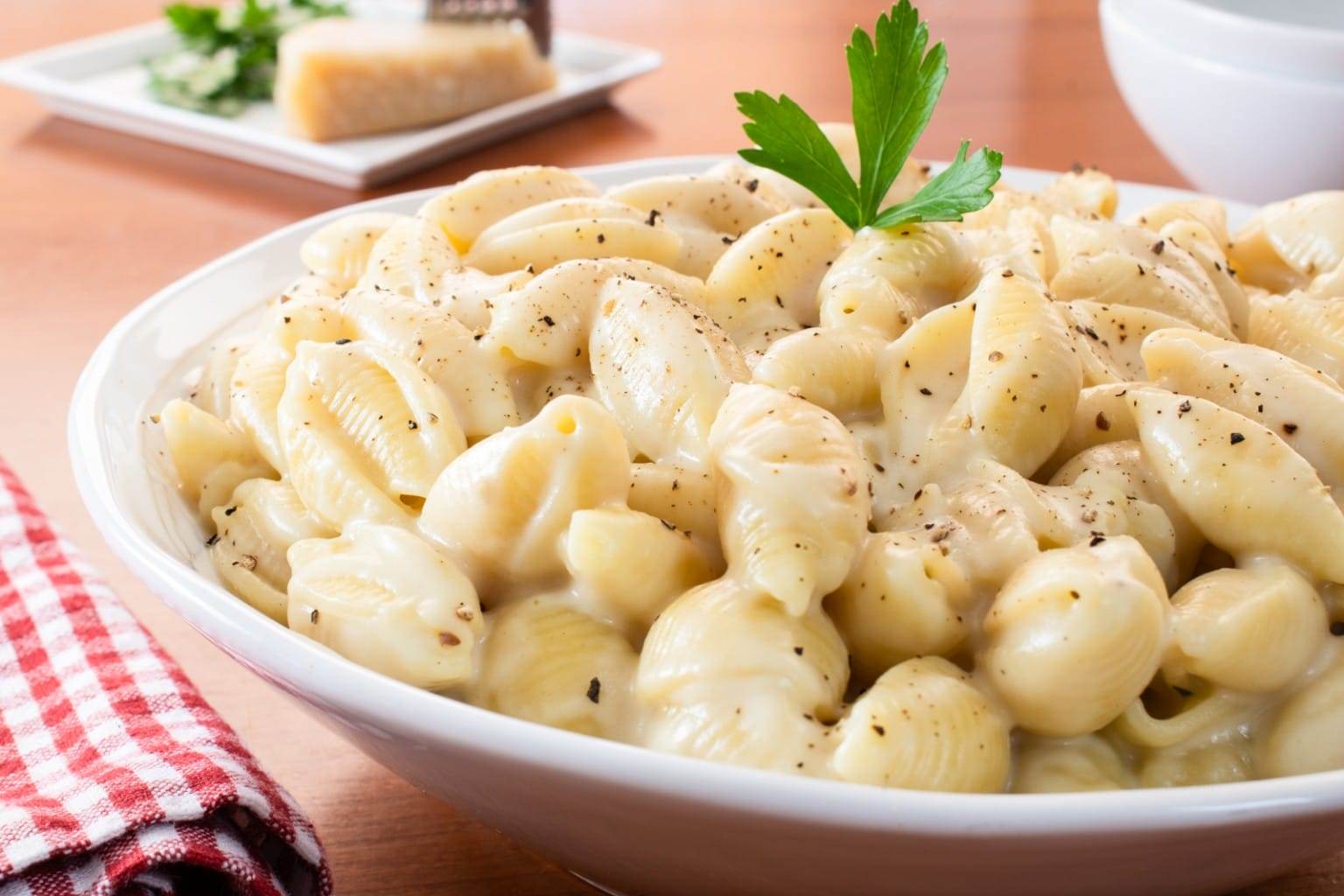 Creamy Garlic Parmesan Shells Pasta | For the Love of Cooking