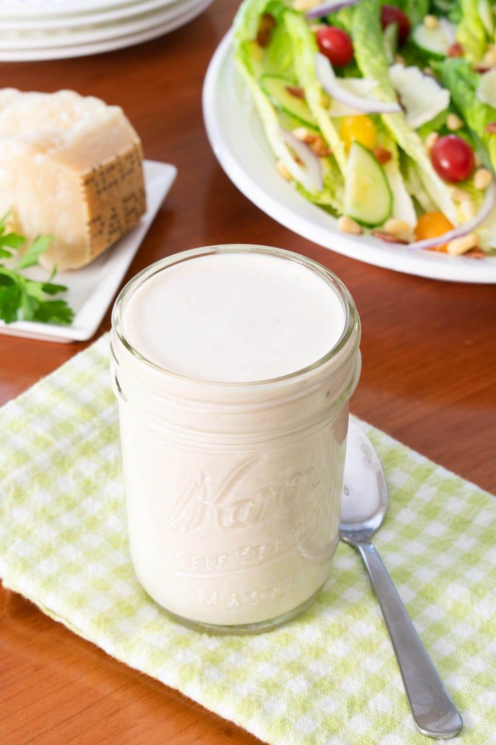 Creamy Parmesan Dressing | For the Love of Cooking
