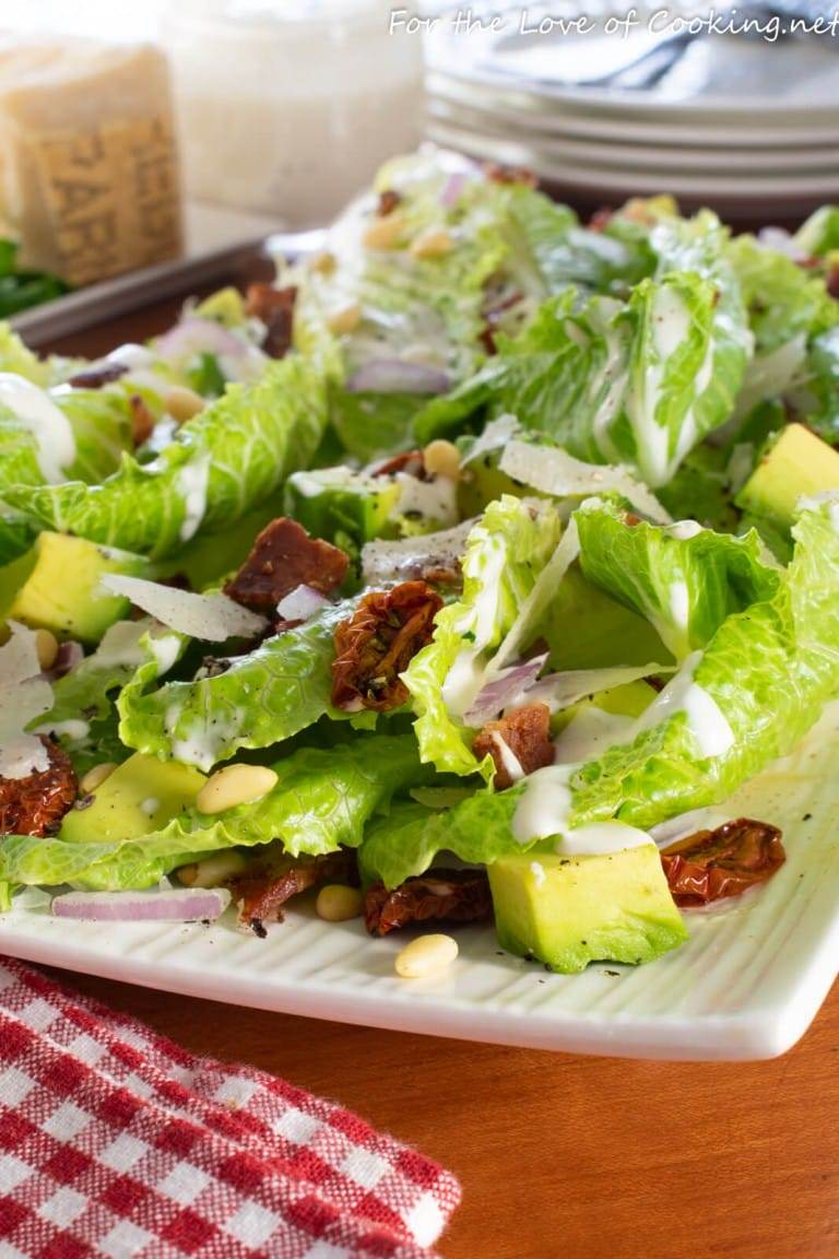 Hearts of Romaine Salad with Bacon, Avocado and Sun Dried Tomato | For ...