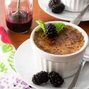 Crème Brûlée with Blackberry Coulis | For the Love of Cooking