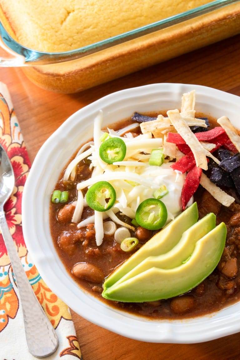 Smoky Beef and Poblano Chili | For the Love of Cooking