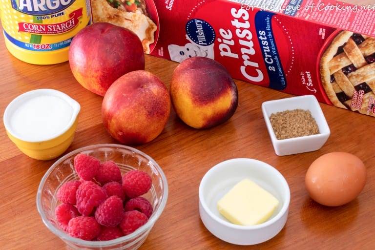 Nectarine and Raspberry Galette | For the Love of Cooking