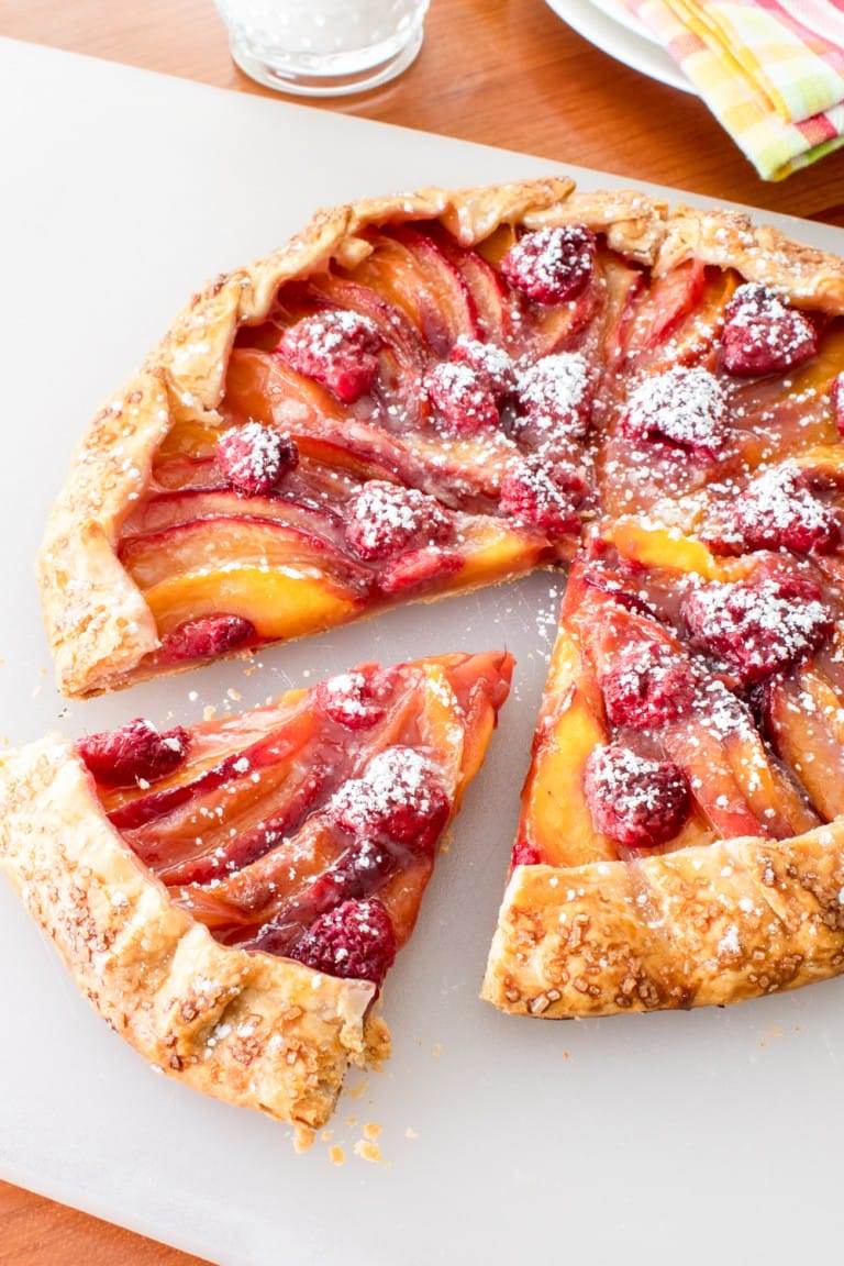 Nectarine and Raspberry Galette | For the Love of Cooking
