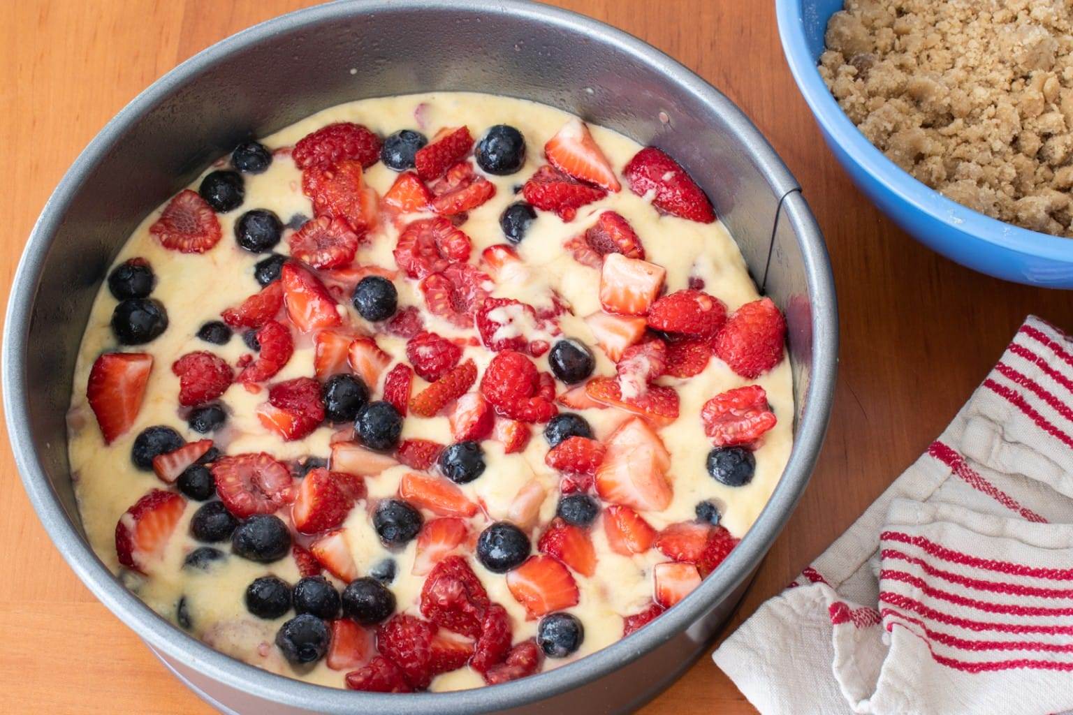Mixed Berry Buckle | For the Love of Cooking