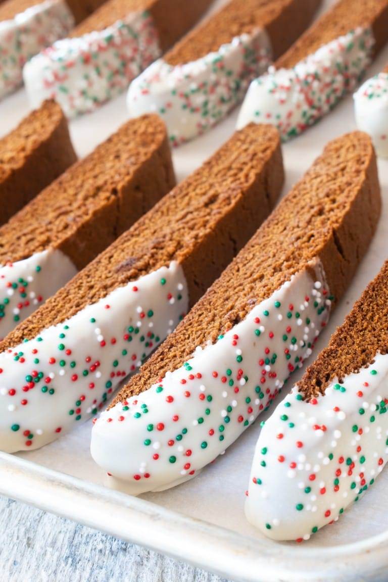 Gingerbread Biscotti | For the Love of Cooking Gingerbread Biscotti
