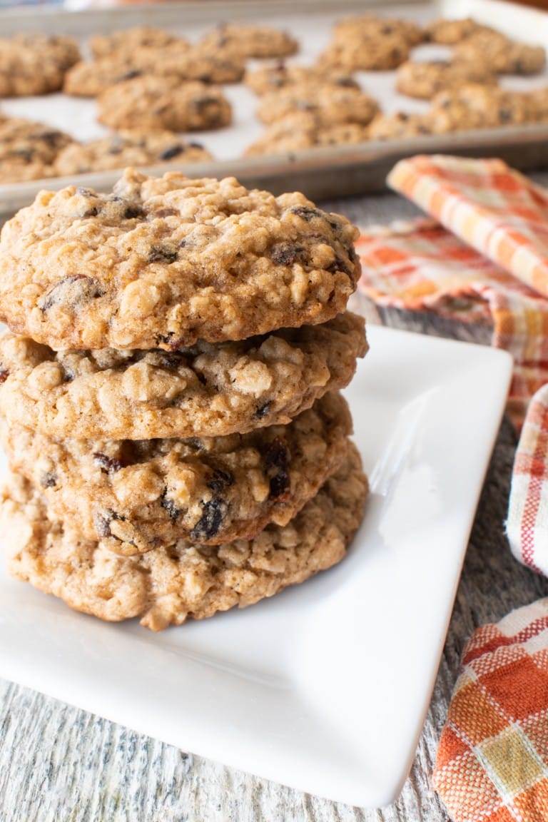 Mini Oatmeal Raisin Cookies | For the Love of Cooking