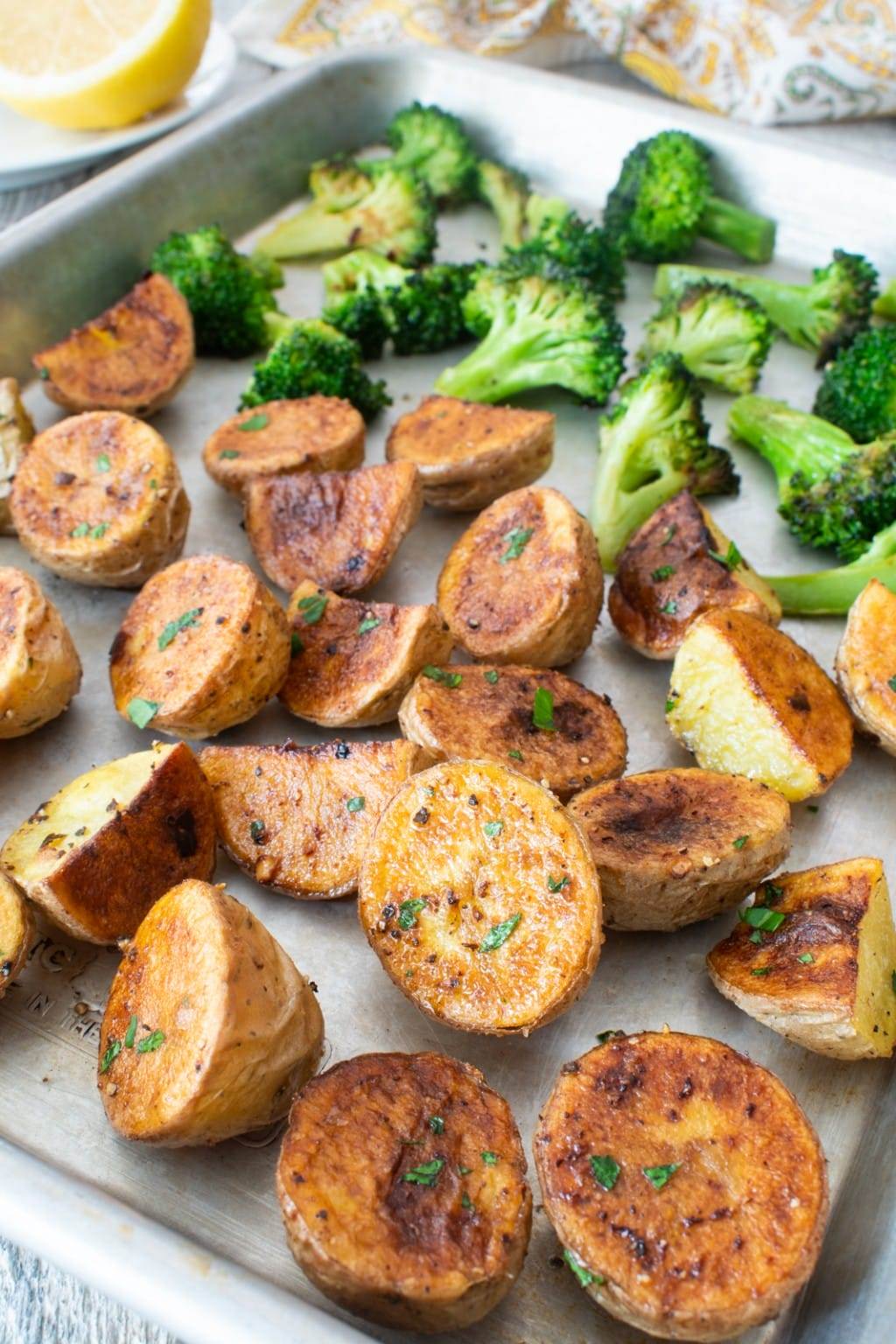 Roasted Potatoes and Broccoli with Lemon | For the Love of Cooking