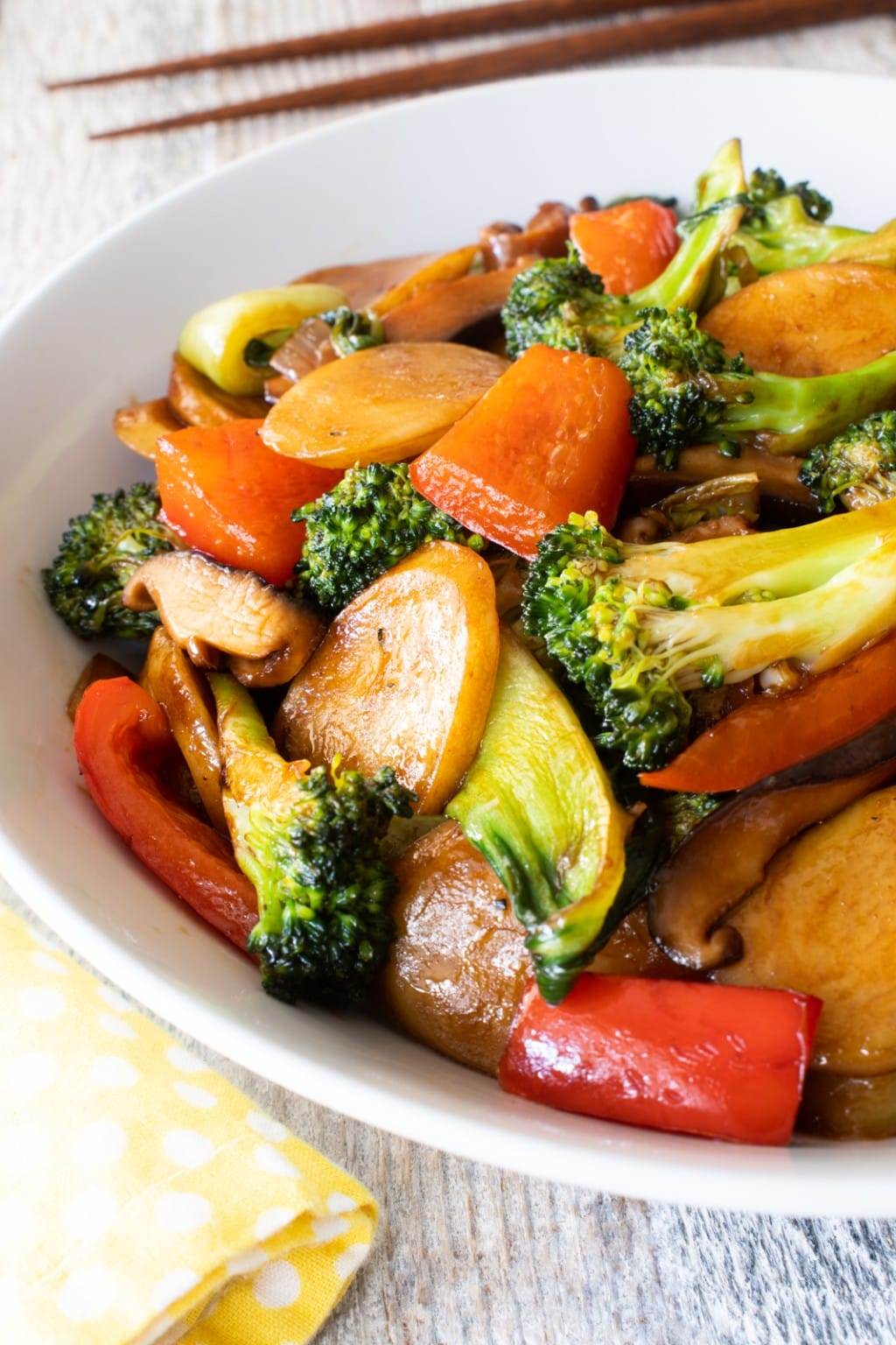 Stir Fried Vegetables and Rice Cakes | For the Love of Cooking