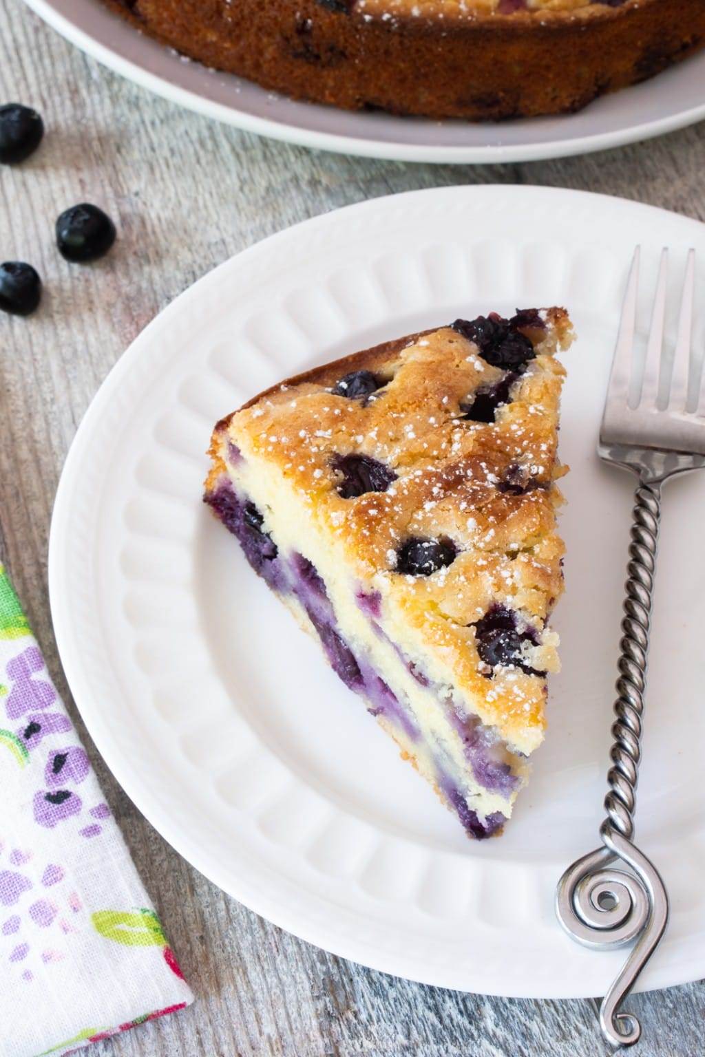 Blueberry Ricotta Cake | For the Love of Cooking