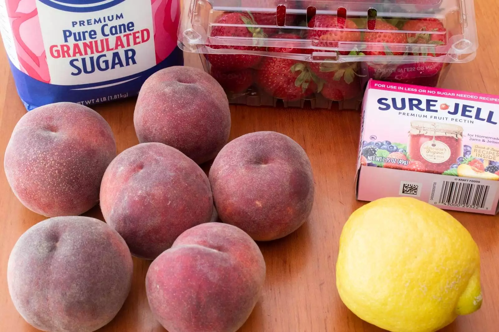 Strawberry Peach Freezer Jam | For the Love of Cooking