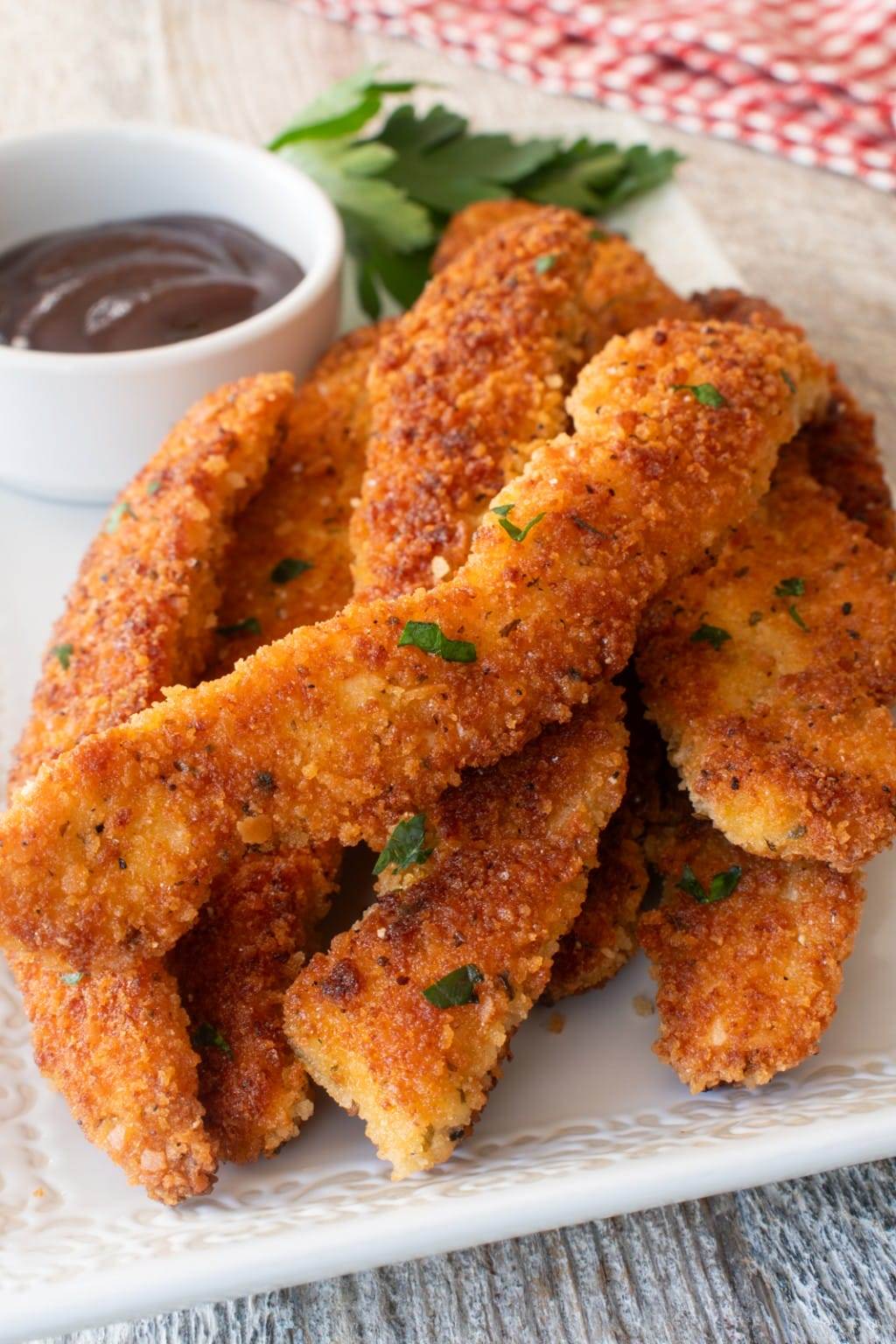 Crispy Chicken Strips | For the Love of Cooking