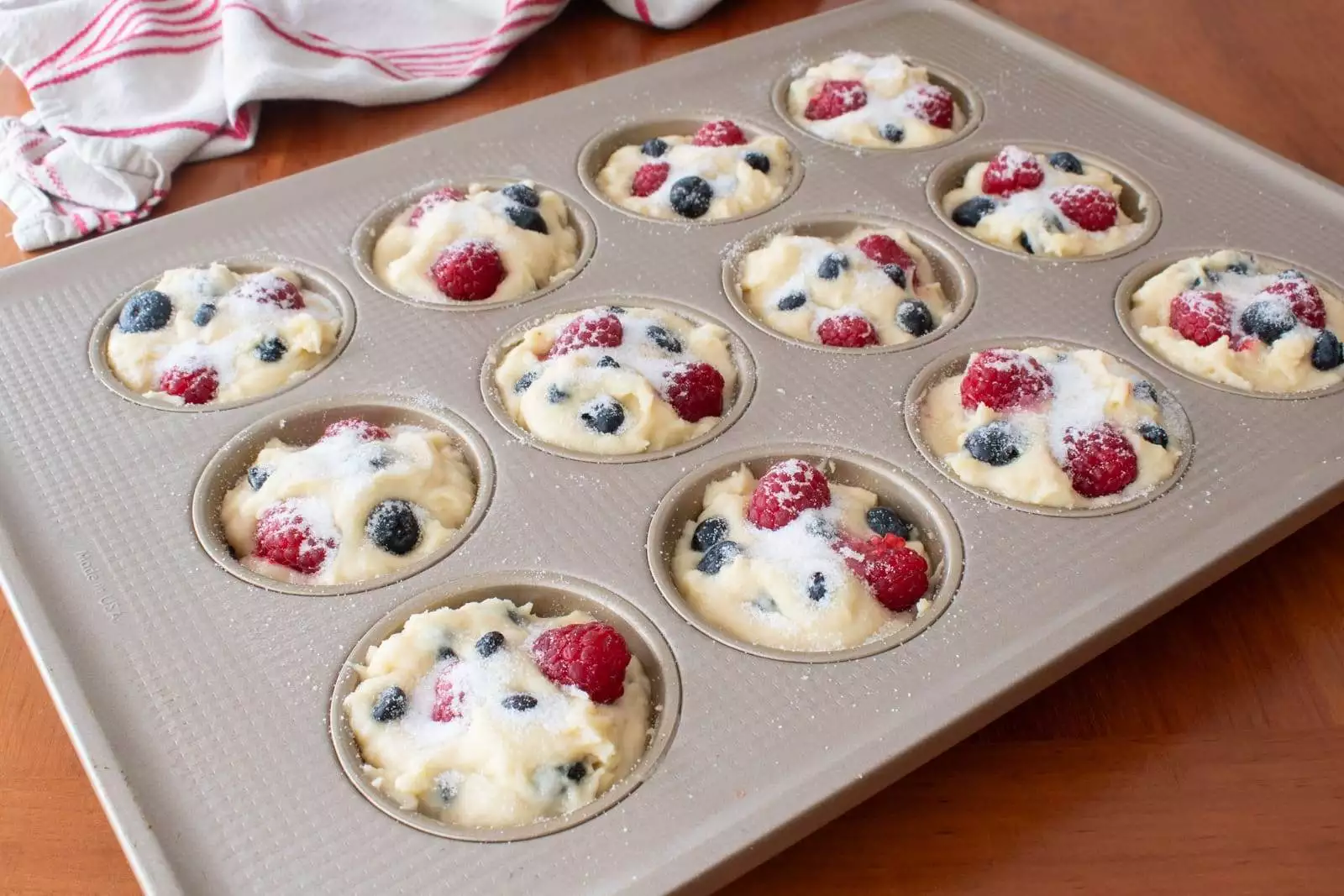 Blueberry-Raspberry Muffins | For the Love of Cooking