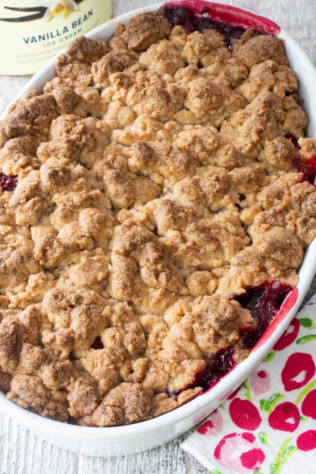 Triple Berry Sugar Cookie Cobbler | For the Love of Cooking