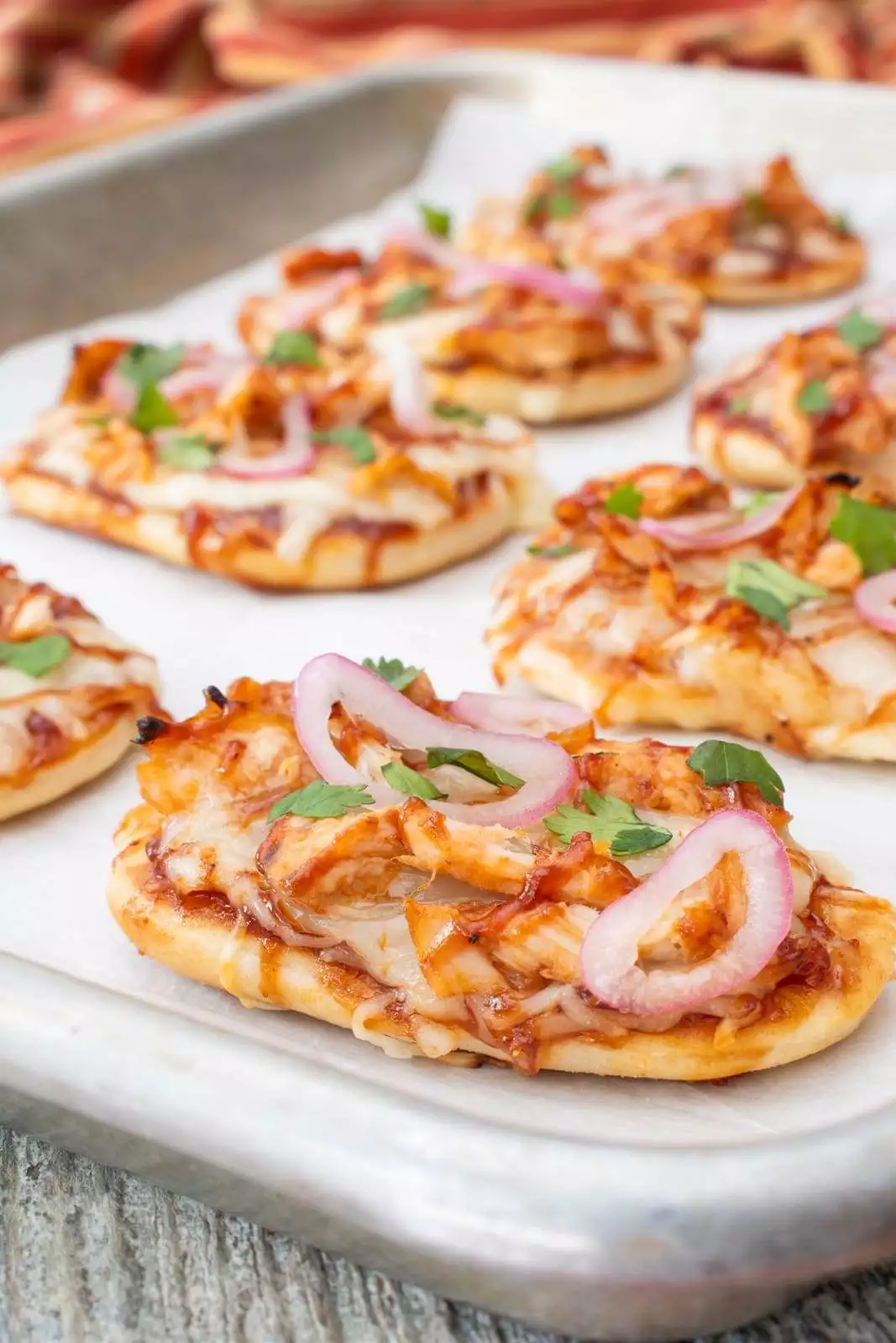Mini BBQ Chicken Naan Pizzas | For the Love of Cooking Mini BBQ Chicken ...