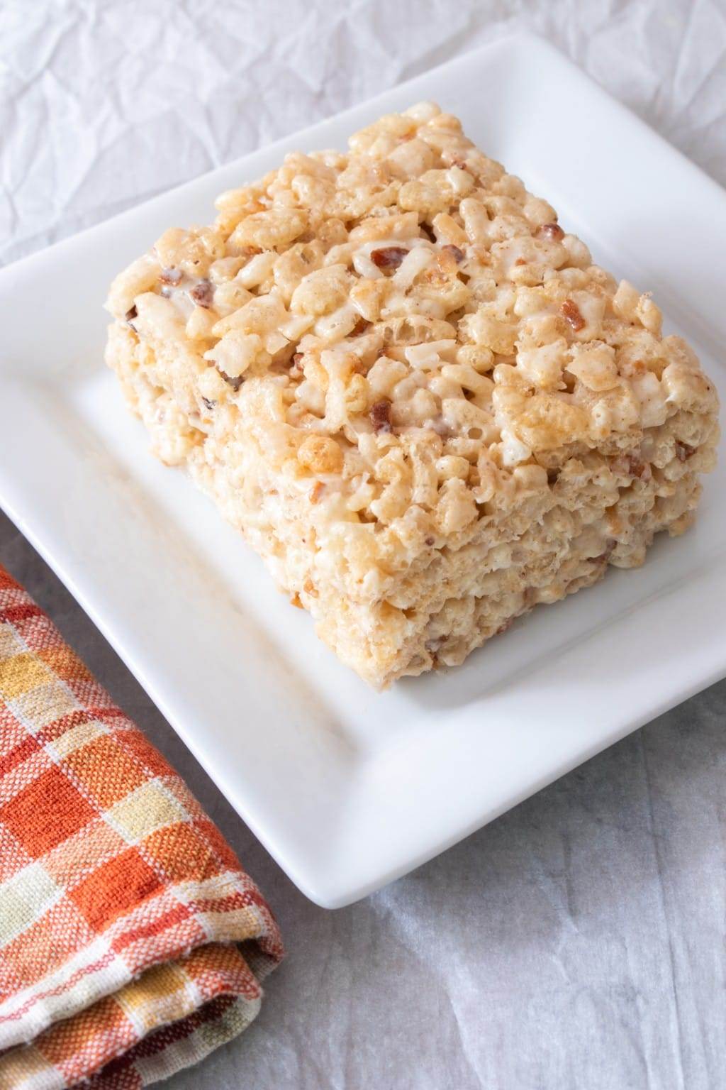 Toasted Coconut Brown Butter Rice Krispie Treats | For the Love of Cooking