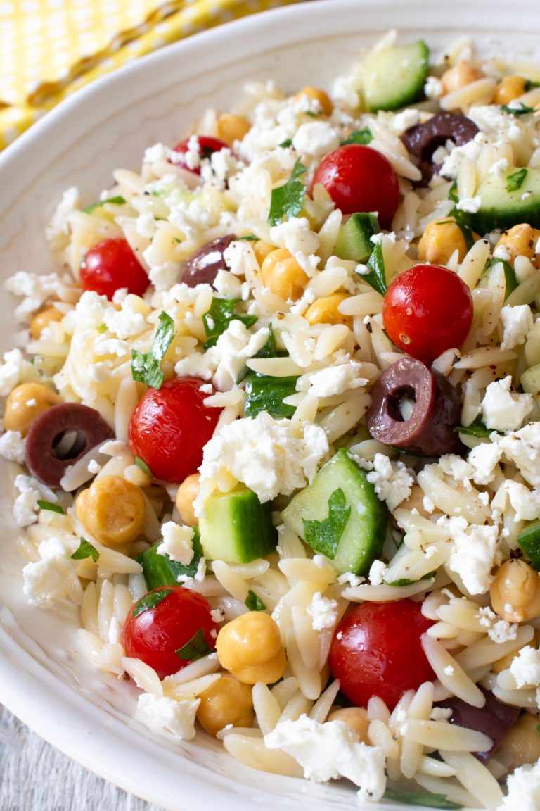 Greek Orzo Salad | For the Love of Cooking
